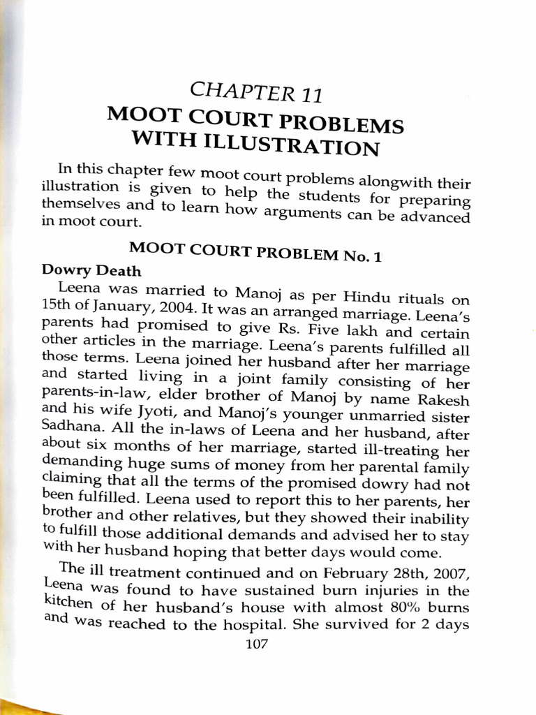 Sample Moot Problem With Memorial | PDF | Justice | Crime & Violence