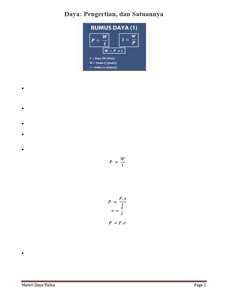Materi Daya | PDF