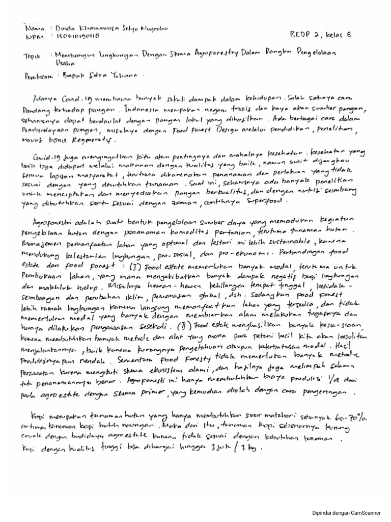 Resume Kuliah Umum SC - Dinda Khairunnisa | PDF