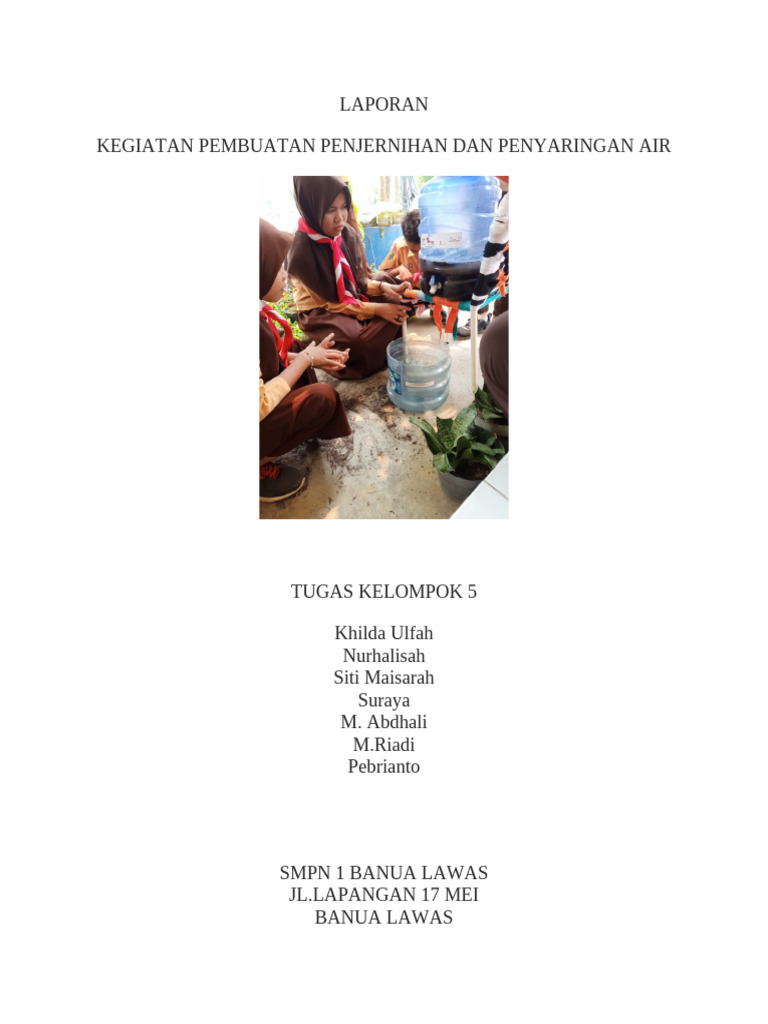 Teknik Sederhana Penjernihan Air Pramuka | PDF