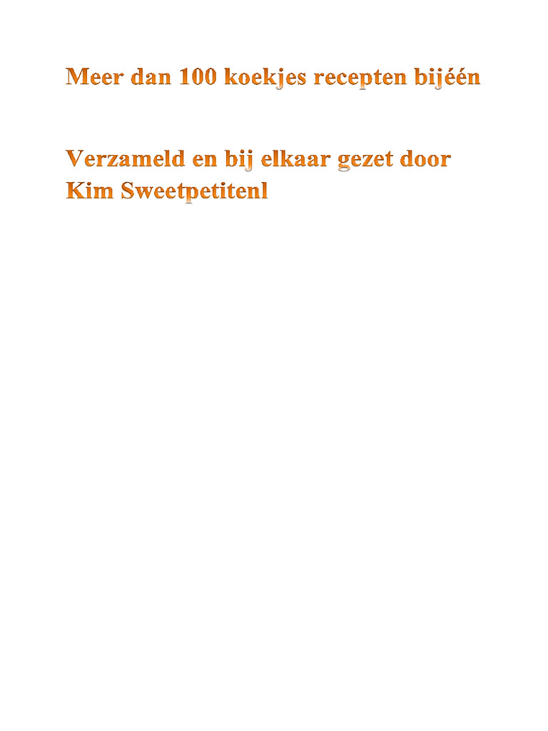 Koekjes Recepten Van Kim Sweetpetitenl 2 | PDF