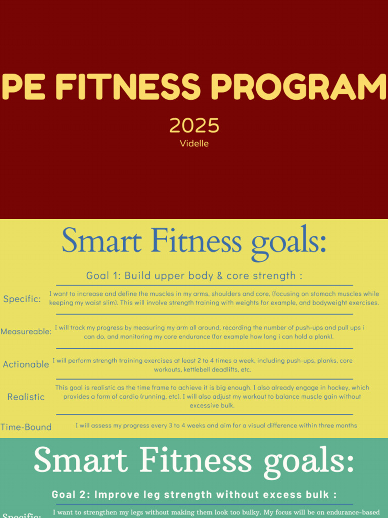 PE Fitness Program | PDF