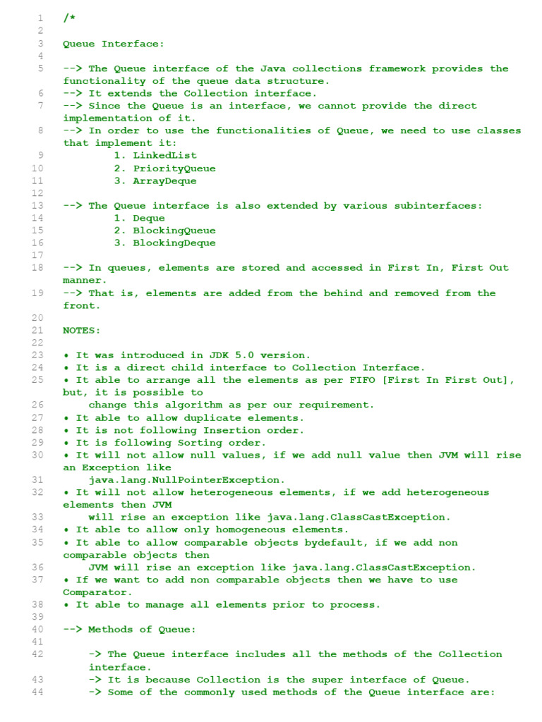 Queue and PriorityQueue | PDF | Queue (Abstract Data Type) | Software ...