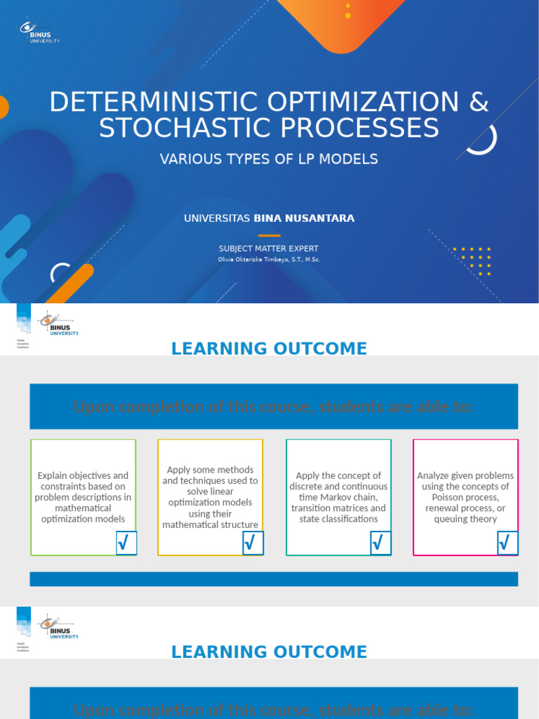 PPT1 VariousTypeLPModel 20250406072133 | PDF | Mathematical Optimization | Net Present Value