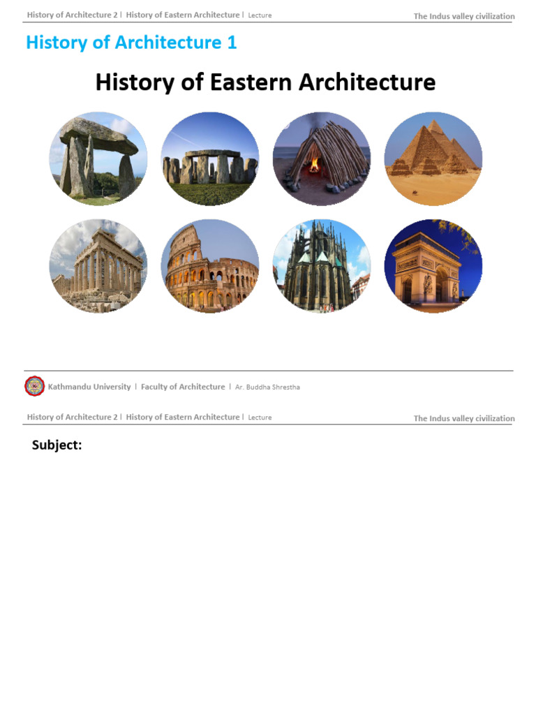 Eastern Architecture: Indus Civilization Overview | PDF