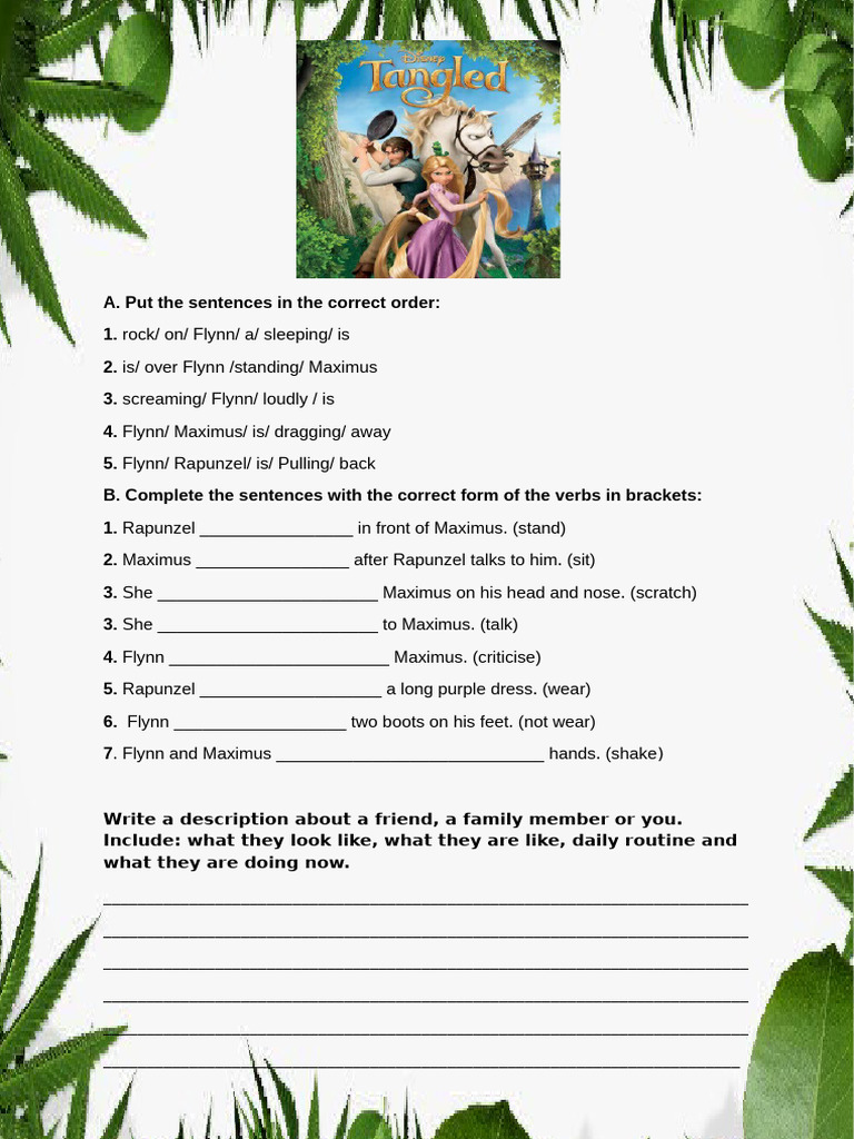 Rapunzel - Present Continuous - Juan | PDF