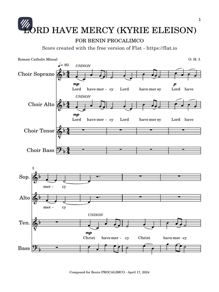 Lord Have Mercy (Kyrie Eleison) | PDF