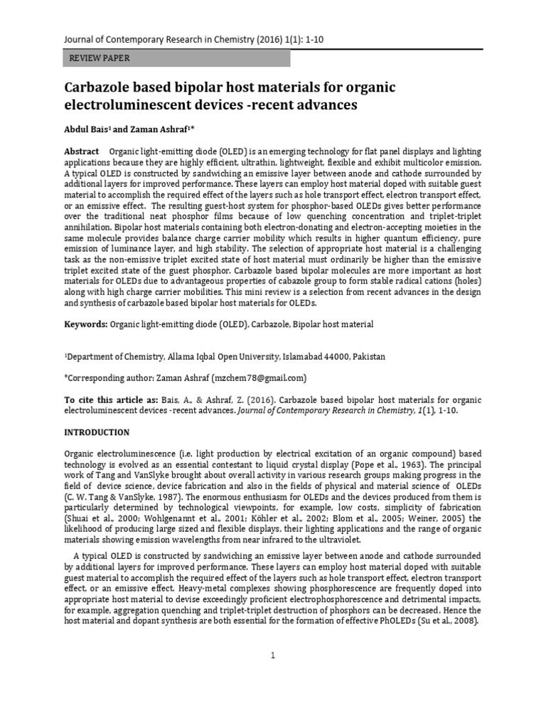 1 1 PB | PDF | Oled | Physical Chemistry