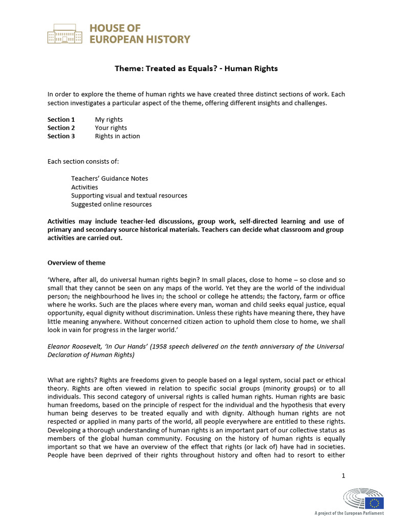 Introduction To Human Rights Learning Resources | PDF | Human Rights ...