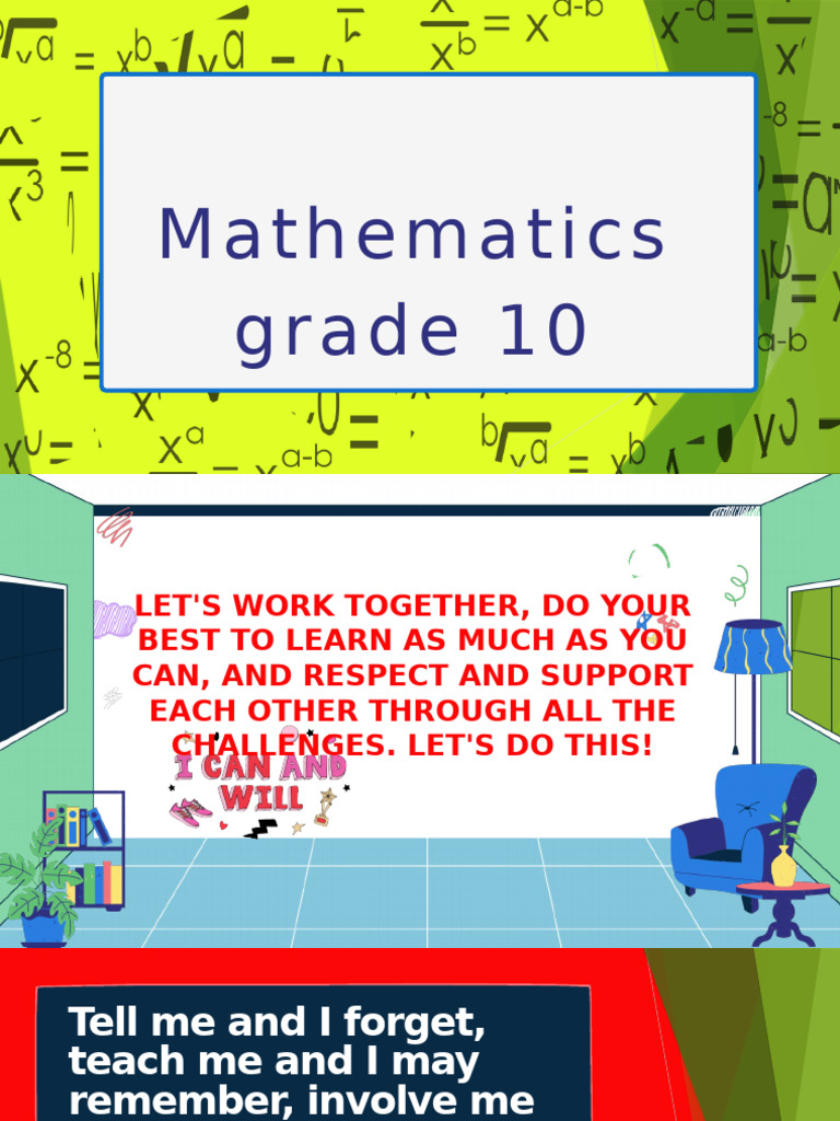 Chalkboard Mathematics Class Orientation Education Presentation | PDF ...