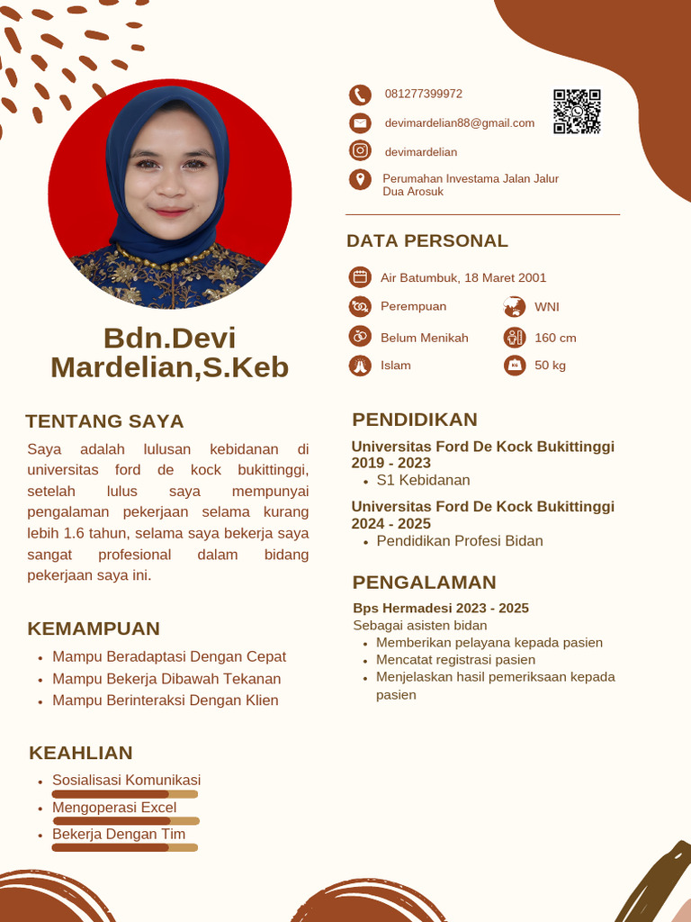 CV BDN - Devi Mardelian, S.keb | PDF