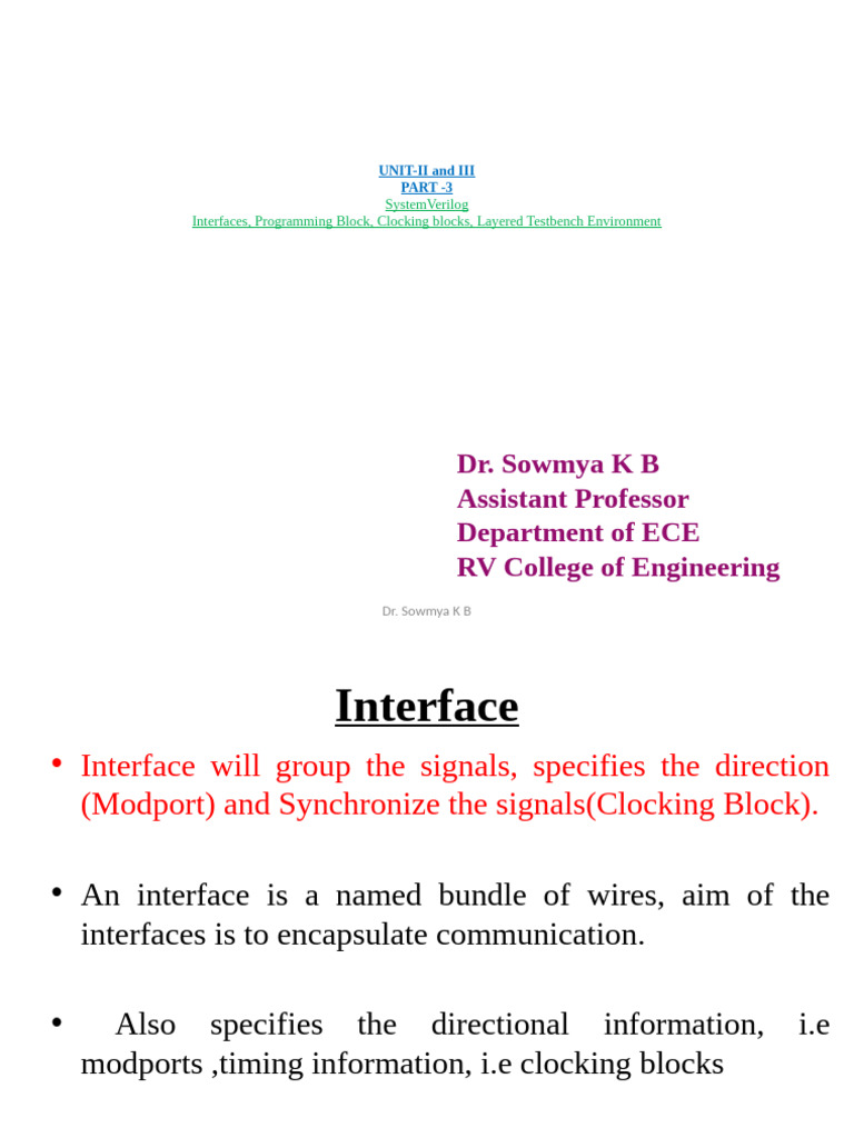 SV Unit2 and Unit3 Part3 2024 | PDF | Interface (Computing) | Computer Programming