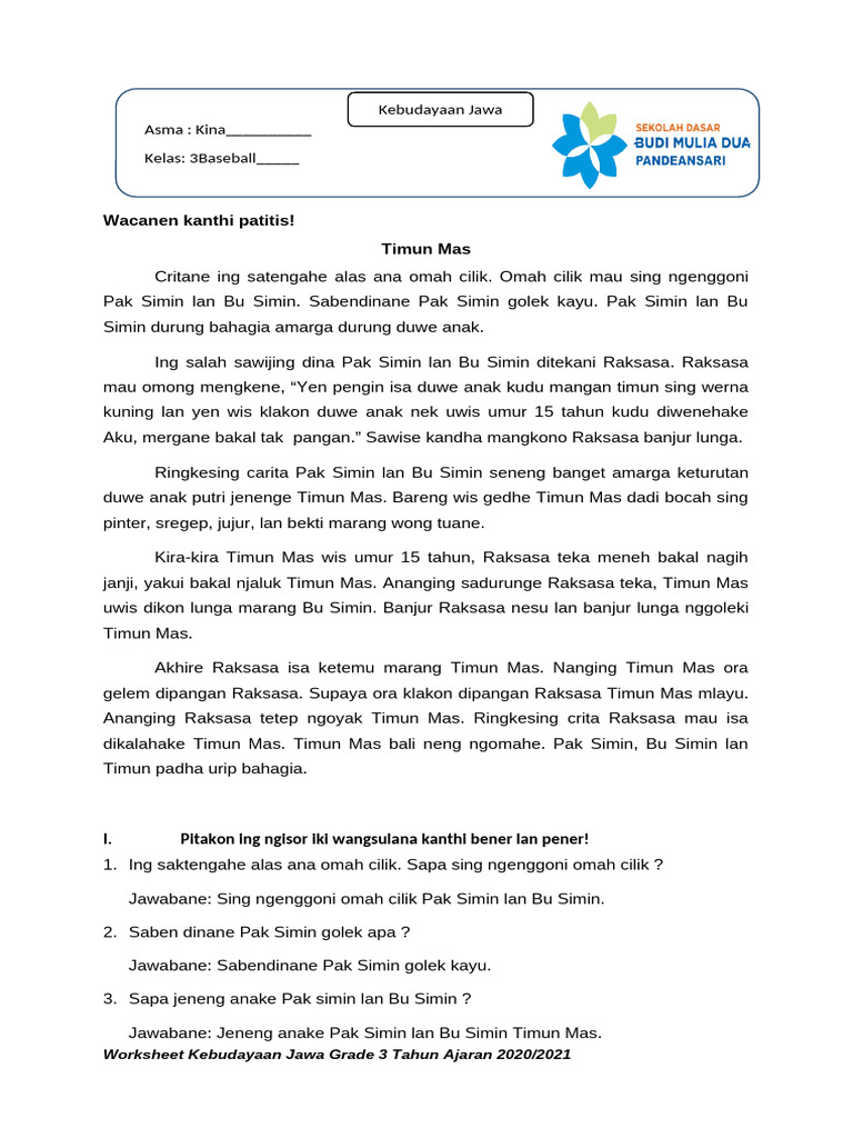 3.1.2 WS Timun Emas | PDF