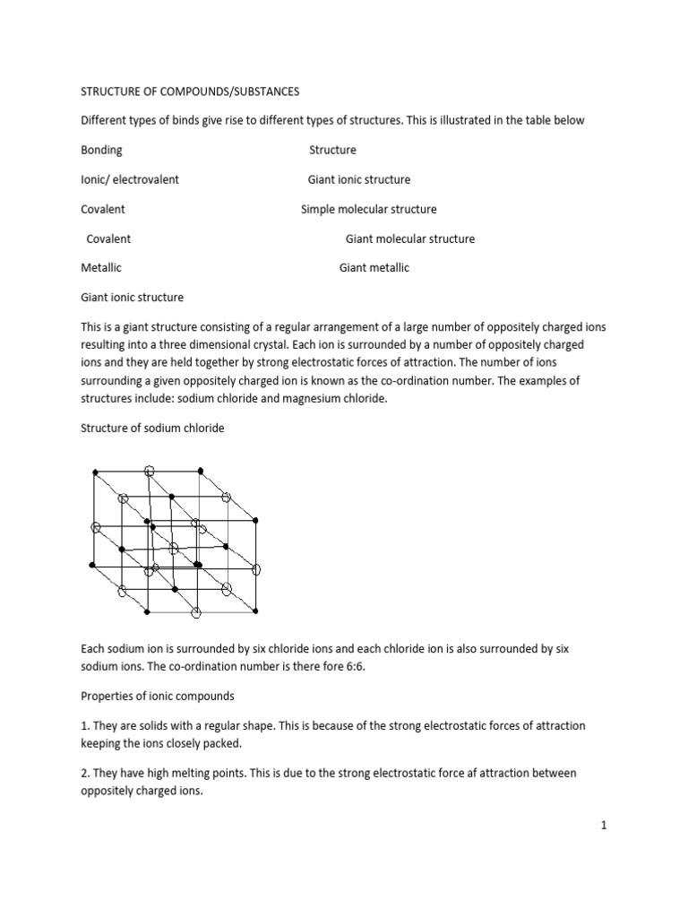 s.2 Chem Structure of Compounds | PDF | Chemical Bond | Chemical Compounds