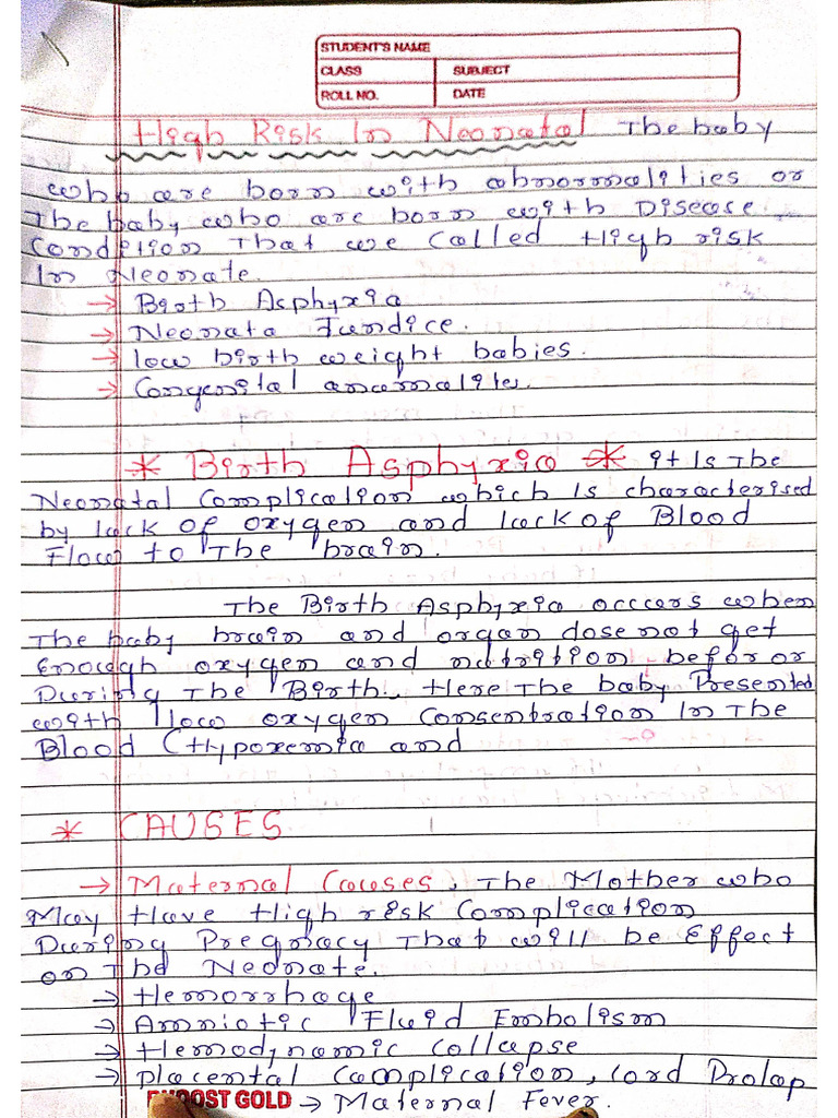 High Risk Neonatal | PDF