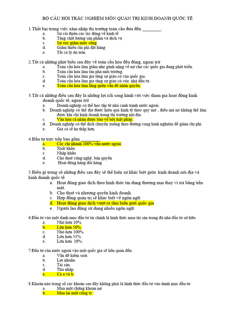 (123doc) Bo Cau Hoi Trac Nghiem Quan Tri Kinh Doanh Quoc Te | PDF