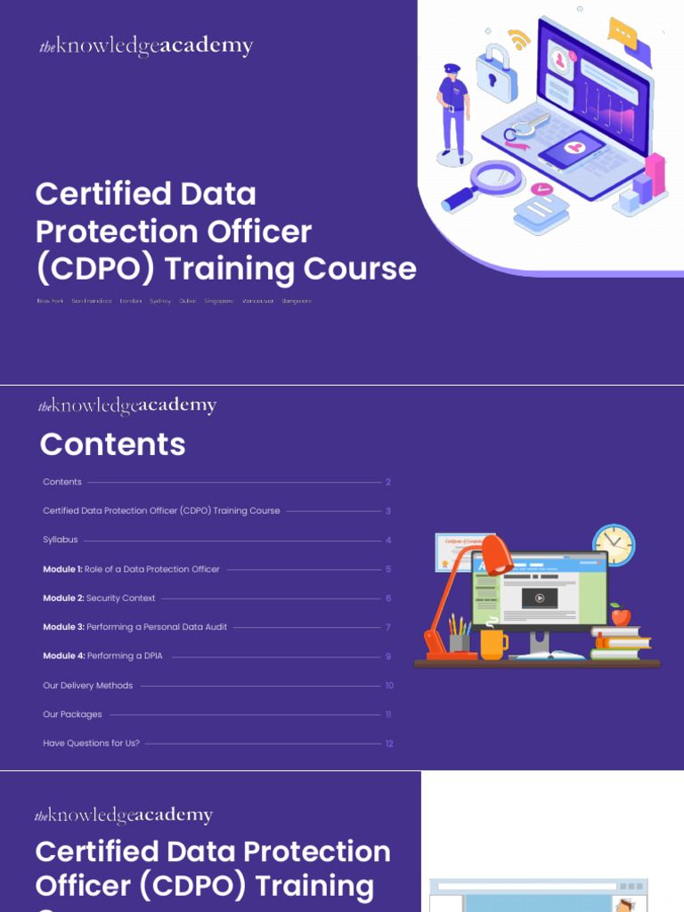 Certified Data Protection Officer (CDPO) Training Course | PDF ...