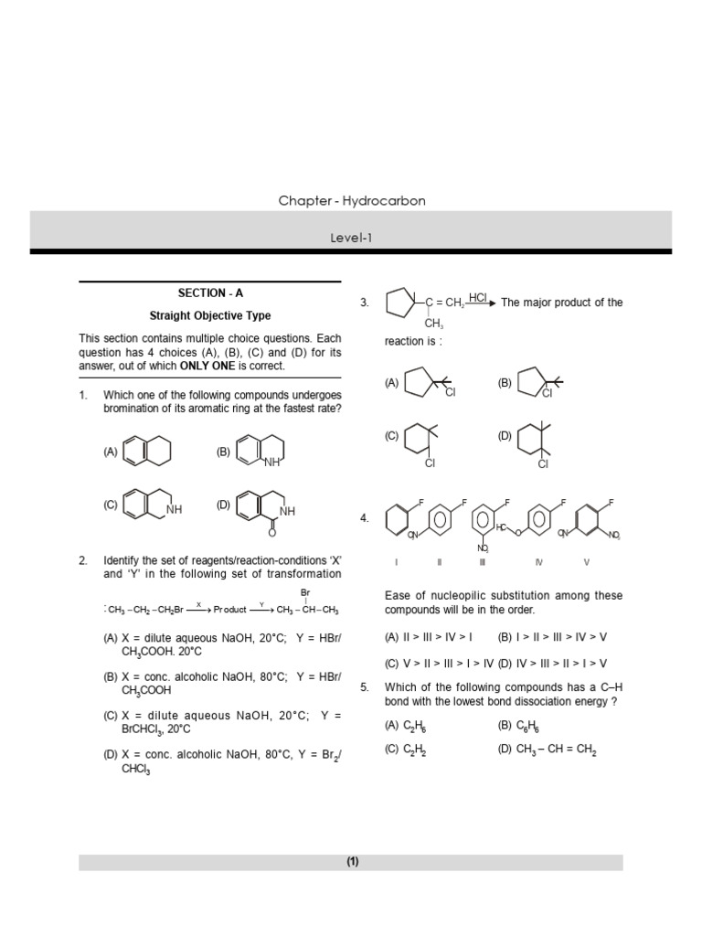 Organic Chemistry Reaction Mechanisms Quiz | PDF | Chemical Reactions ...