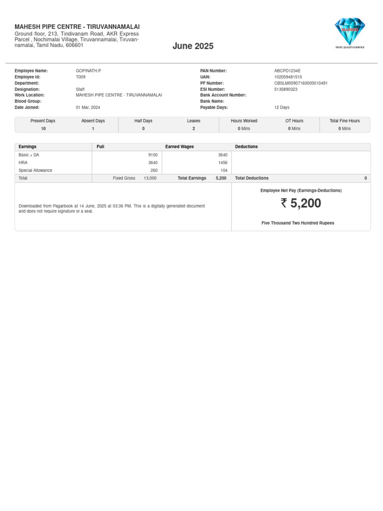 Employee Regular (1749895582) | PDF | Government Finances | Taxes