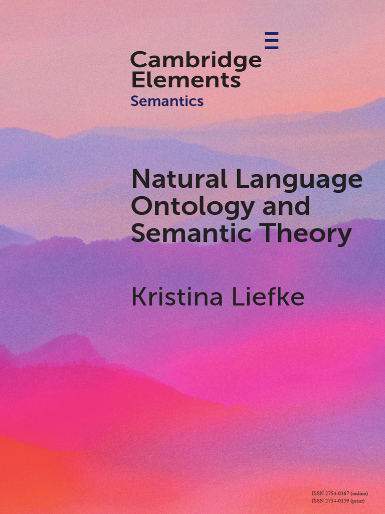 (Cambridge Elements - Semantics) Kristina Liefke - Natural Language Ontology and Semantic Theory ...