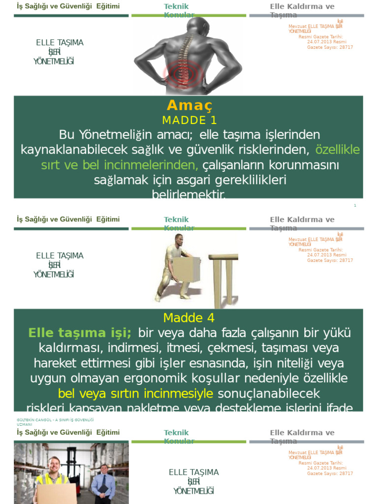 Eği̇ti̇m Elle Taşima | PDF