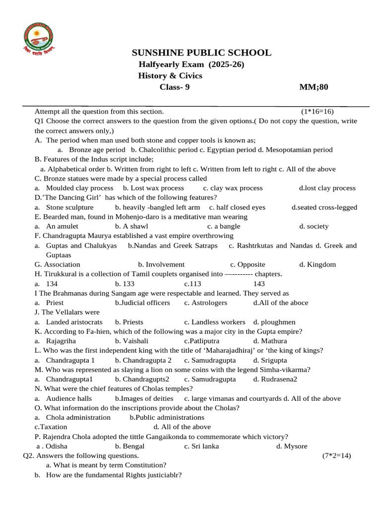 Class X History & Civics | PDF