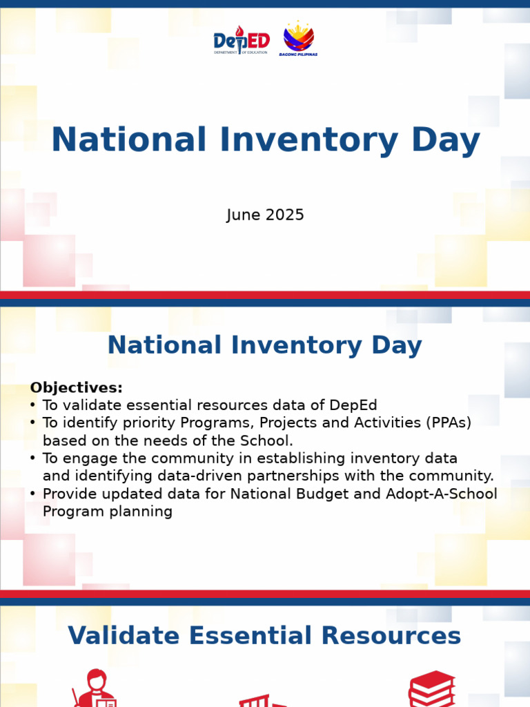 DepEd National Inventory Day 2025 | PDF | Educational Technology ...