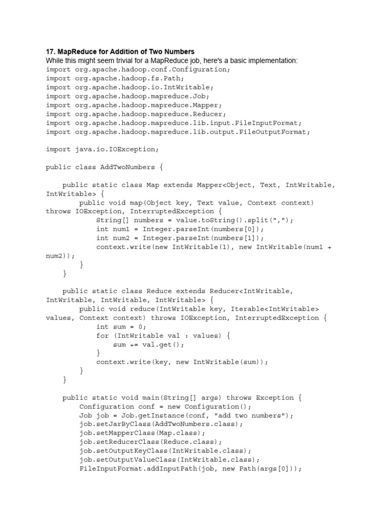 Using Map Reduce Concept, Implement A Java Pro... | PDF | Apache Hadoop ...