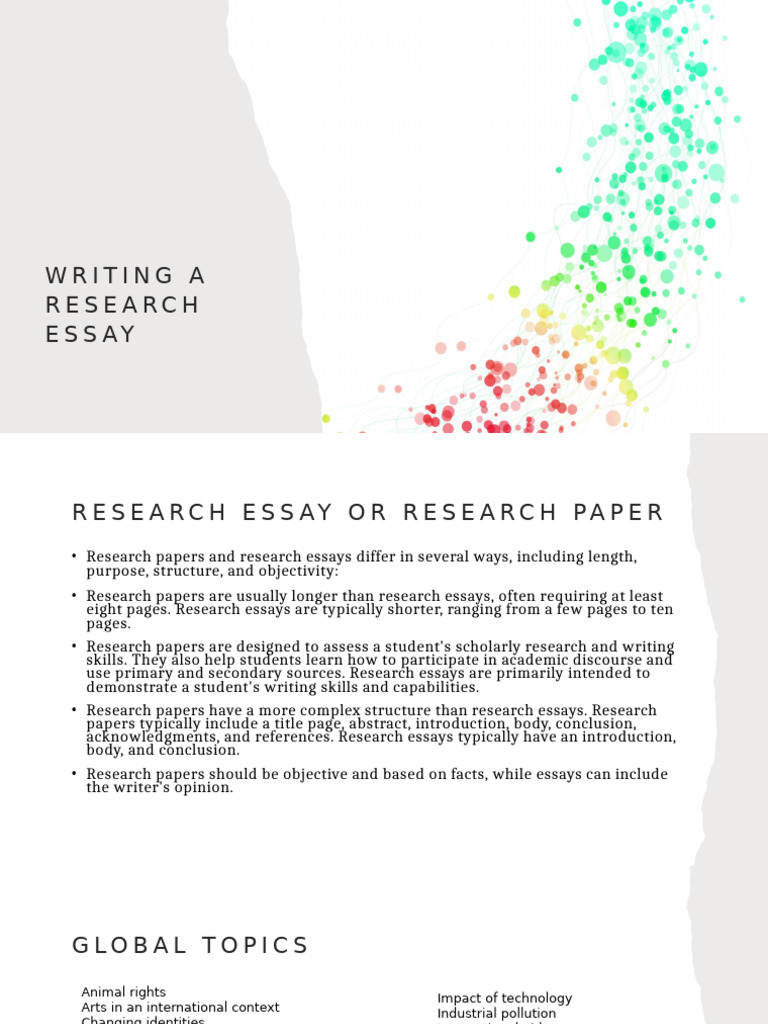 Research Presentation | PDF | Essays | Academic Publishing