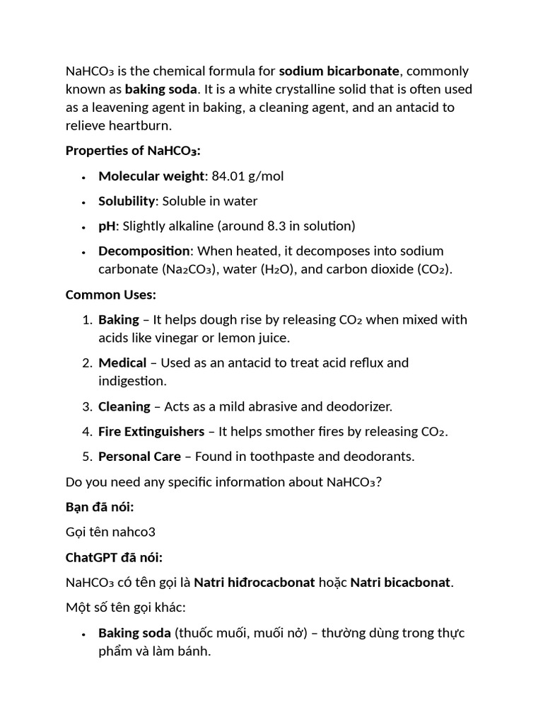 Na HCO | PDF