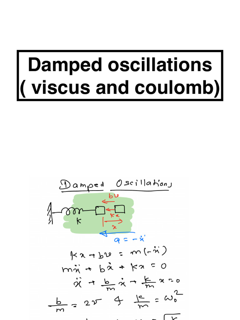 Damped Oscillations (Viscus and Coulomb) | PDF