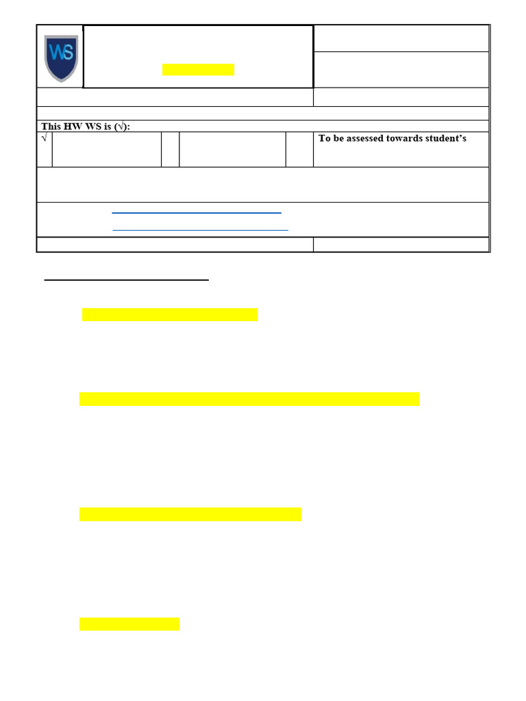 Y6 HL WS Science 26123 - Answer Key 230125 213526-1 | PDF | Evolution | Fossil