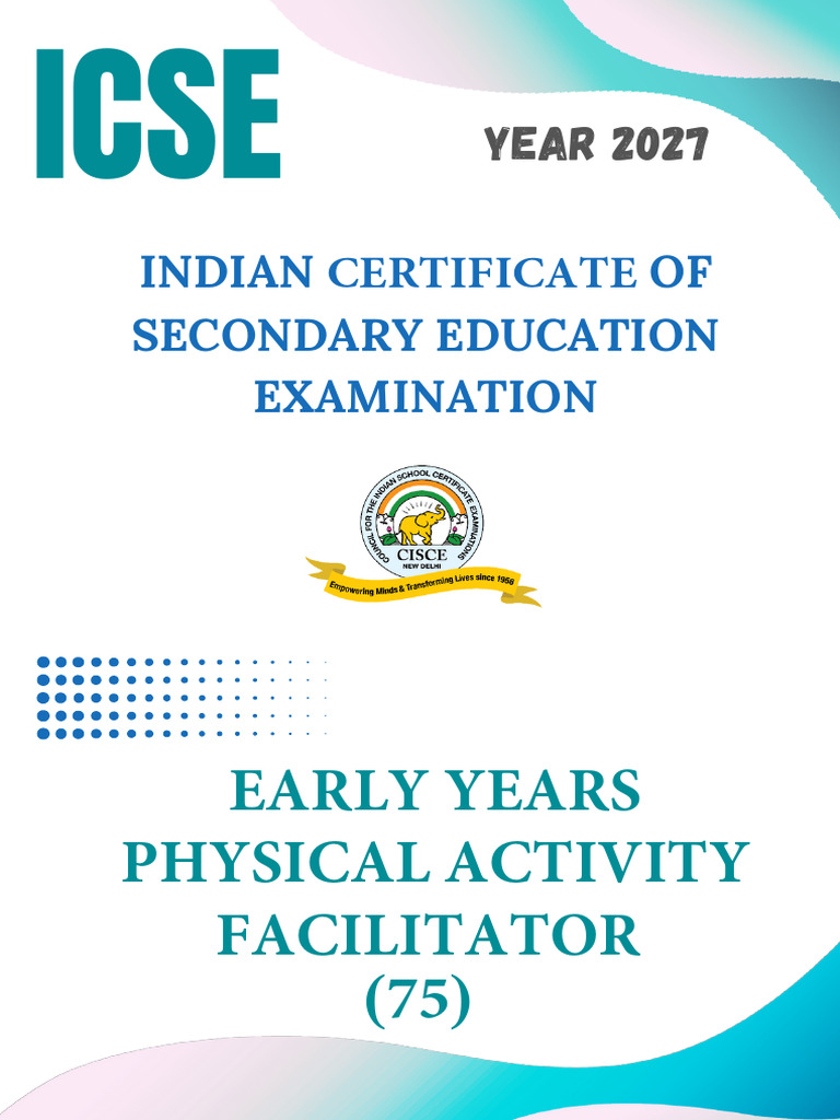 ICSE Early Years Physical Activity Facilitator | PDF | Communication ...