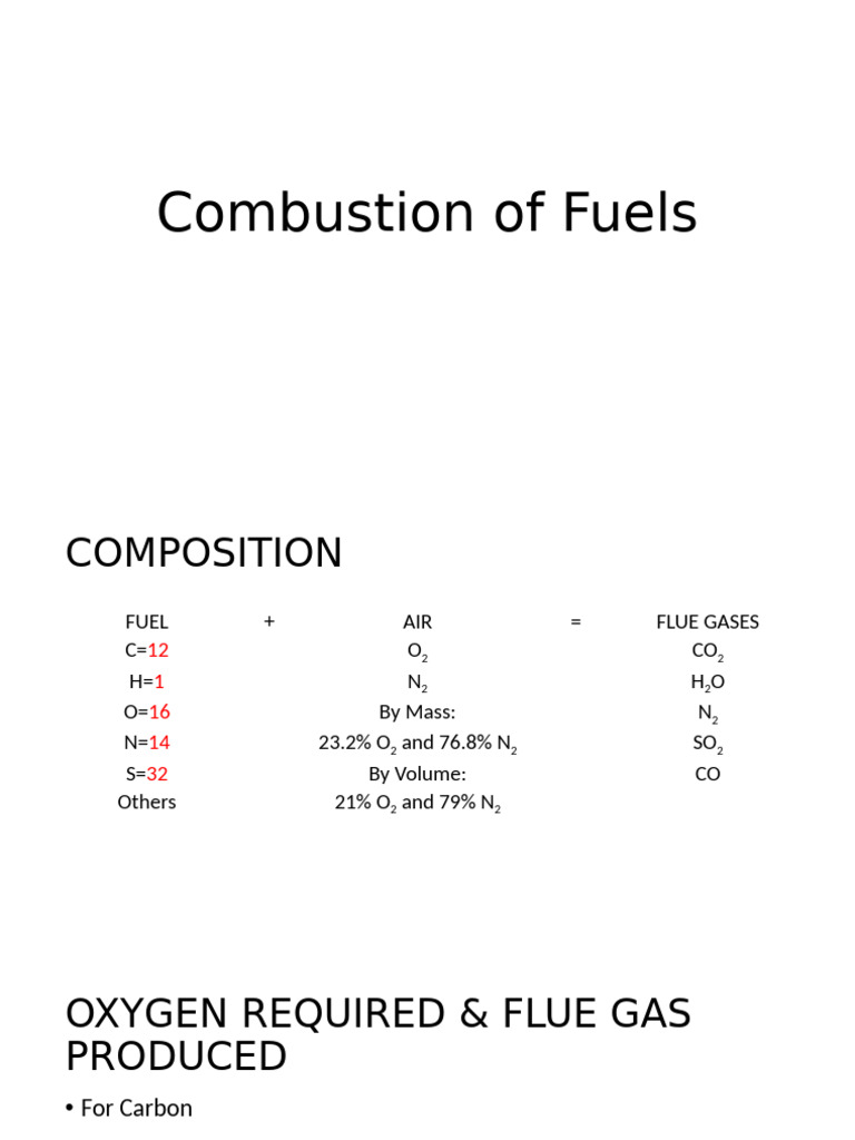 Combustion of Fuels 2 | PDF