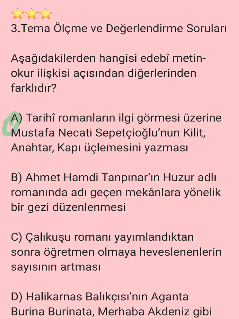 Tema Sonu Değerlendi̇rme 250525 172718 | PDF