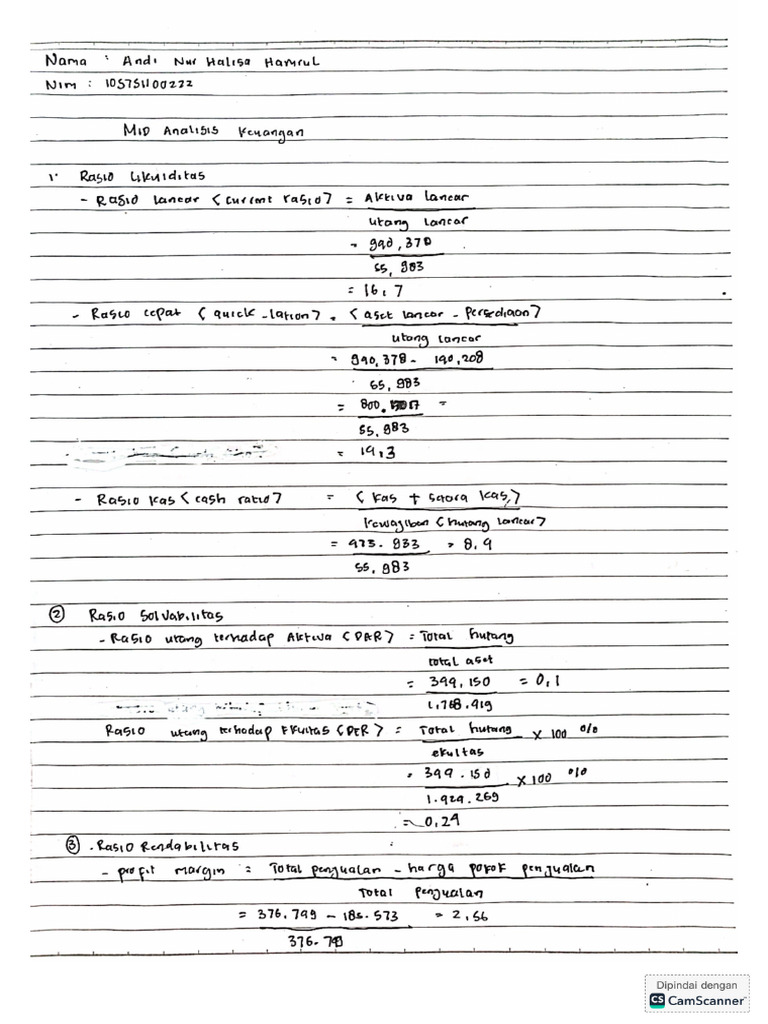 Andi Nur Halisa Hamrul - Mid | PDF