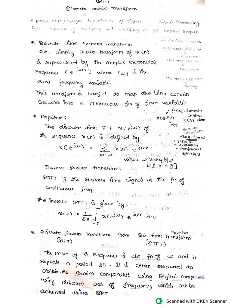 DSP Unit 1 Notes | PDF