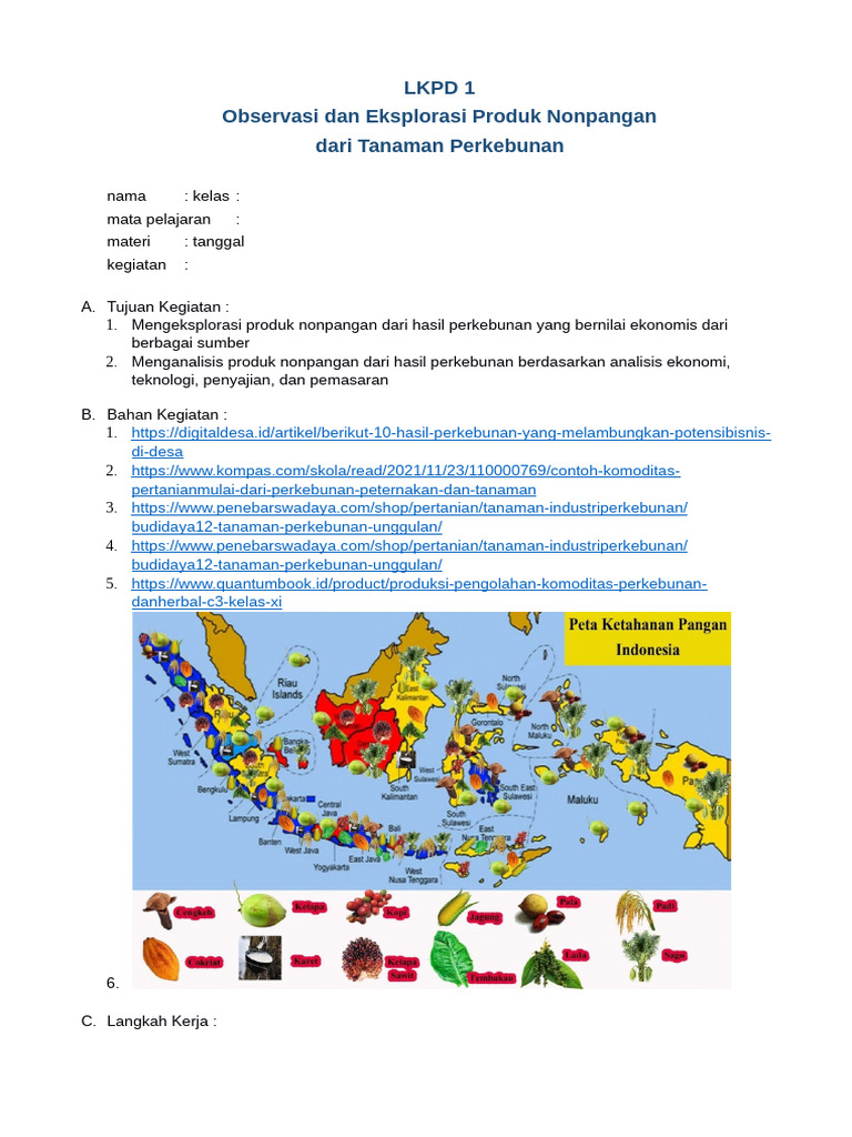 Salin1-LKPD 1 Observasi Dan Eksplorasi Perkebunan | PDF