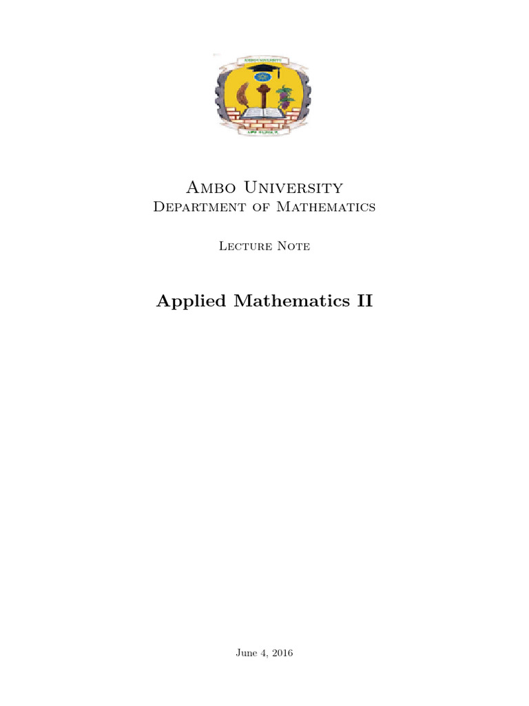 Applied 2 | PDF | Power Series | Derivative