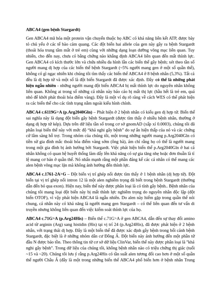 ABCA4 | PDF