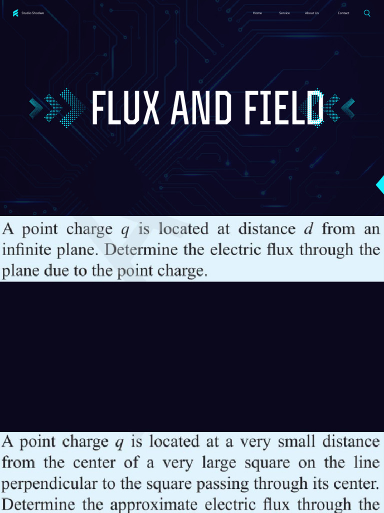 Electric Field and Flux | PDF