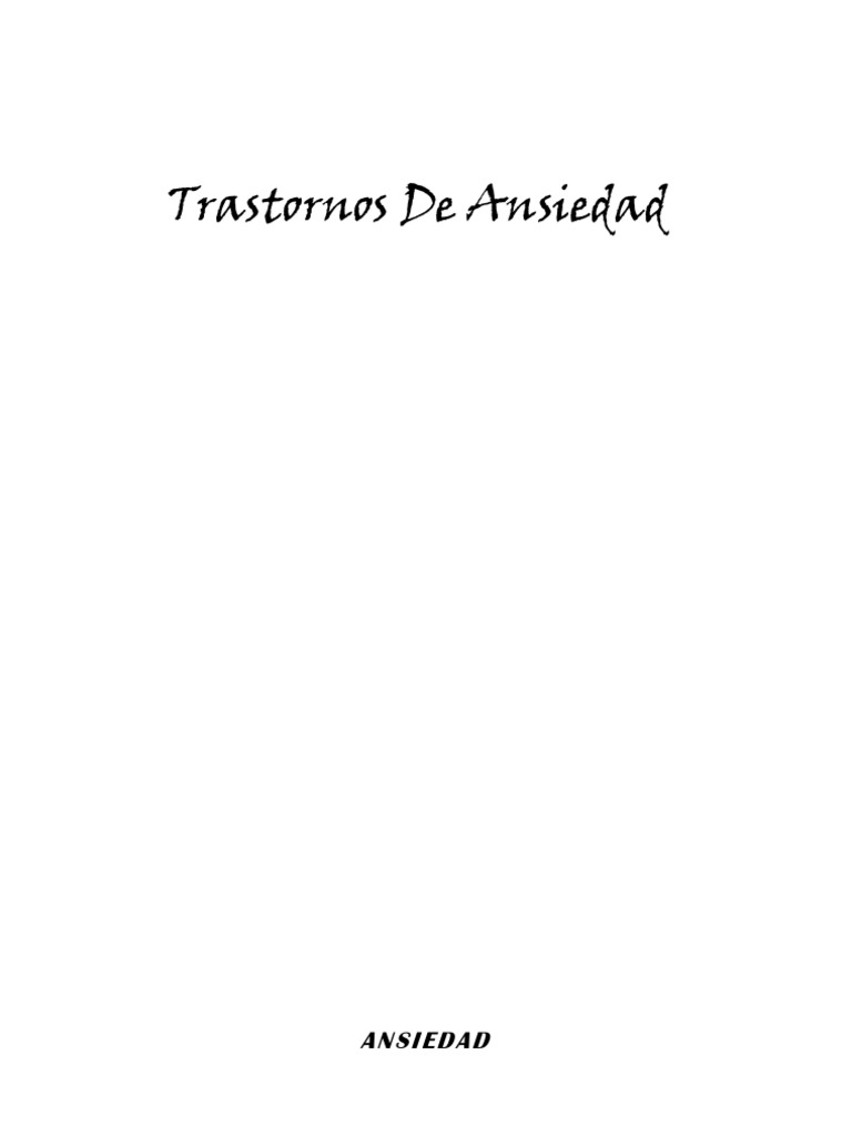 Trastornos de Ansiedad-DSM-5 | PDF | Ansiedad | Trastorno de ansiedad