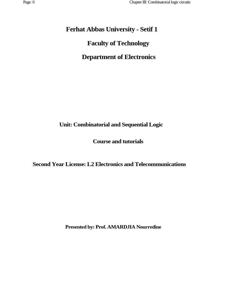 1 Chap3 Cours Eng L2 Logique Combinatoire Et Sequentielle P_808a74e7a8f87293441f4106043d03bf ...