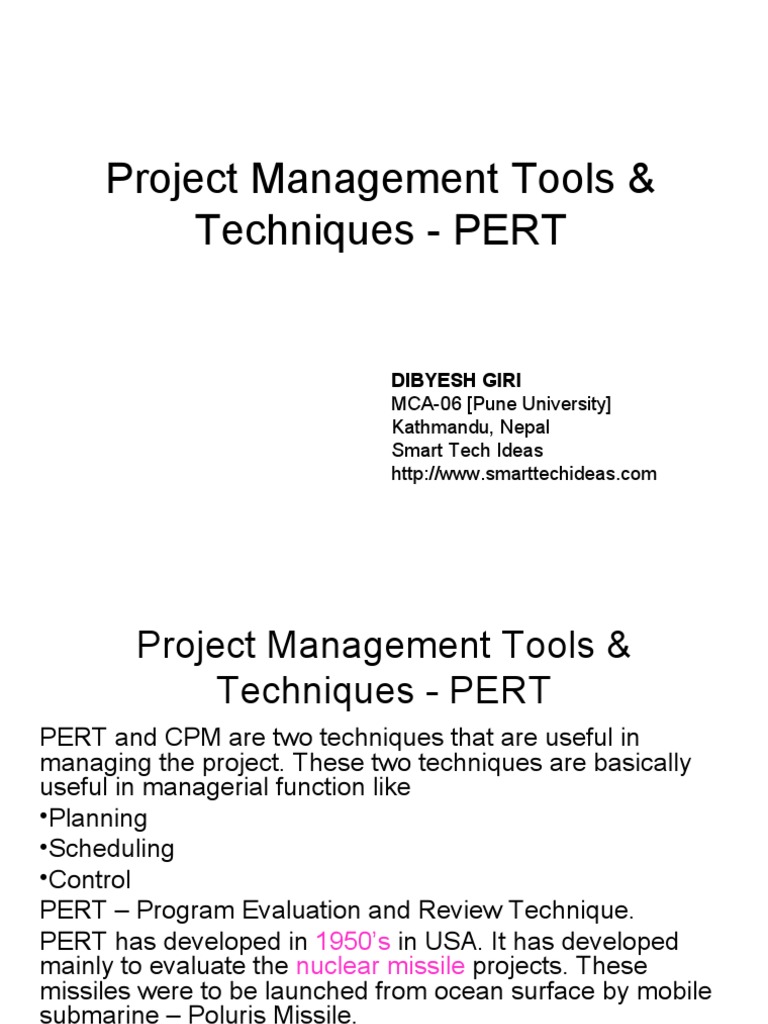 Project Management Tools & Techniques | PDF | Business | Areas Of ...