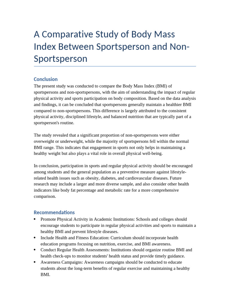 BMI Dissertation Conclusion Recommendations Bibliography Appendix | PDF ...