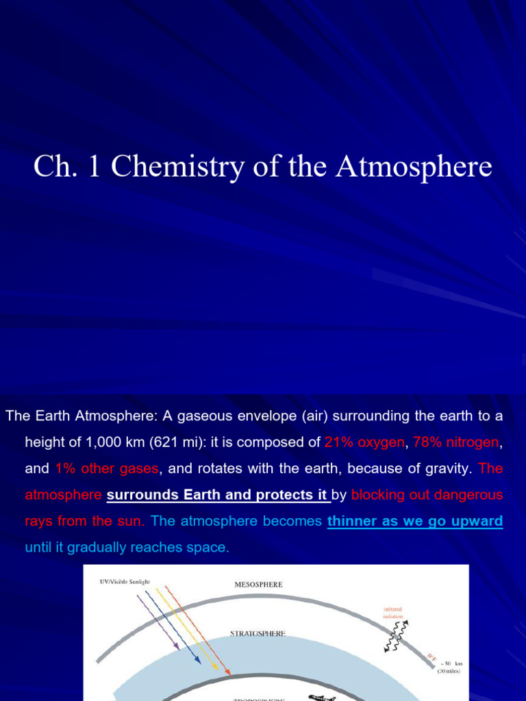 Chemistry of The Atmosphere | PDF | Atmosphere Of Earth | Atmosphere