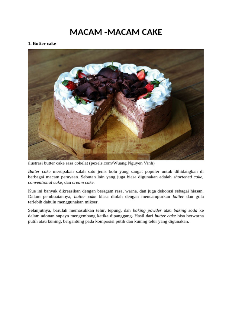 Materi Macam-Macam Cake | PDF