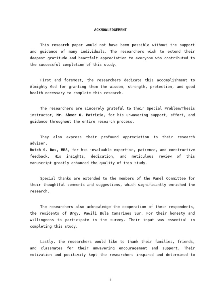 Thesis Title Page and Table of Contents | PDF