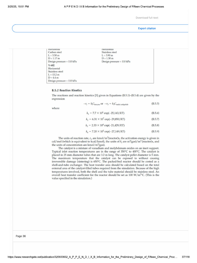 B6 Ethylene Oxide Production | PDF
