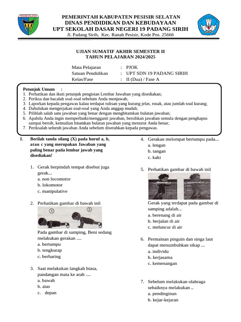 Soal Uas 2 Kelas 2 2024-2025 | PDF